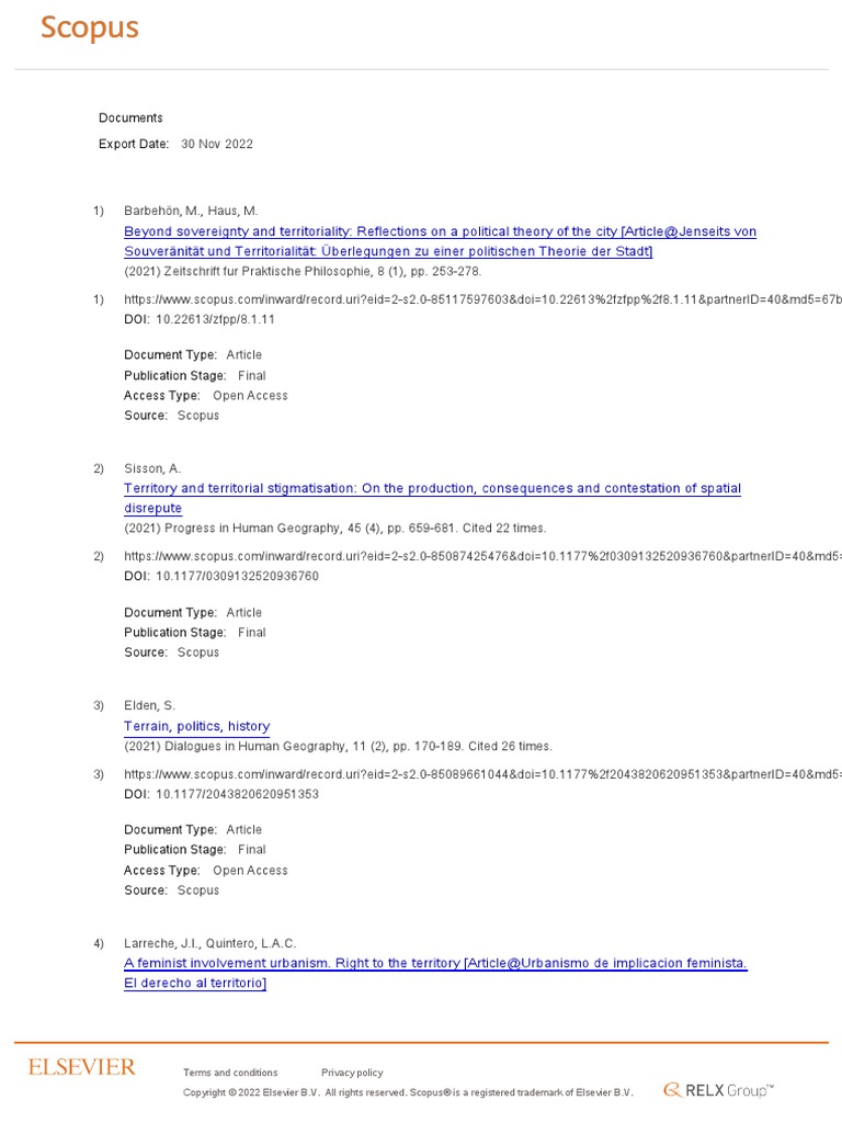 Scopusresults | PDF | Elsevier | Open Access