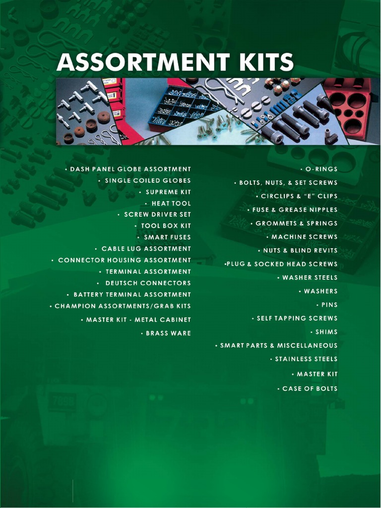 Assortment Kits | Download Free PDF | Electrical Connector | Screw