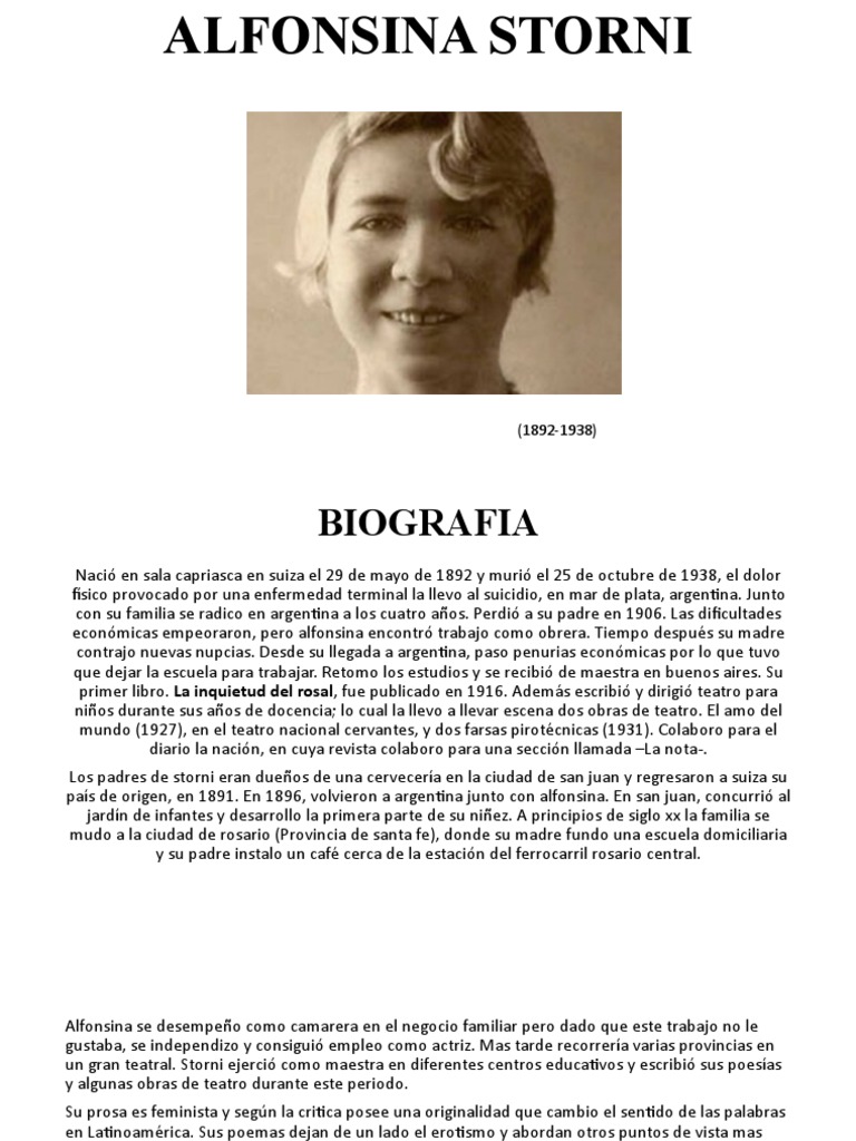 Alfonsina Storni | PDF | Clásicos