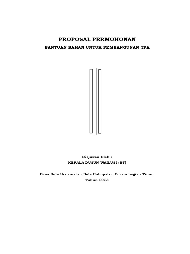 Proposal Bantuan TPA | PDF | Griya & Taman