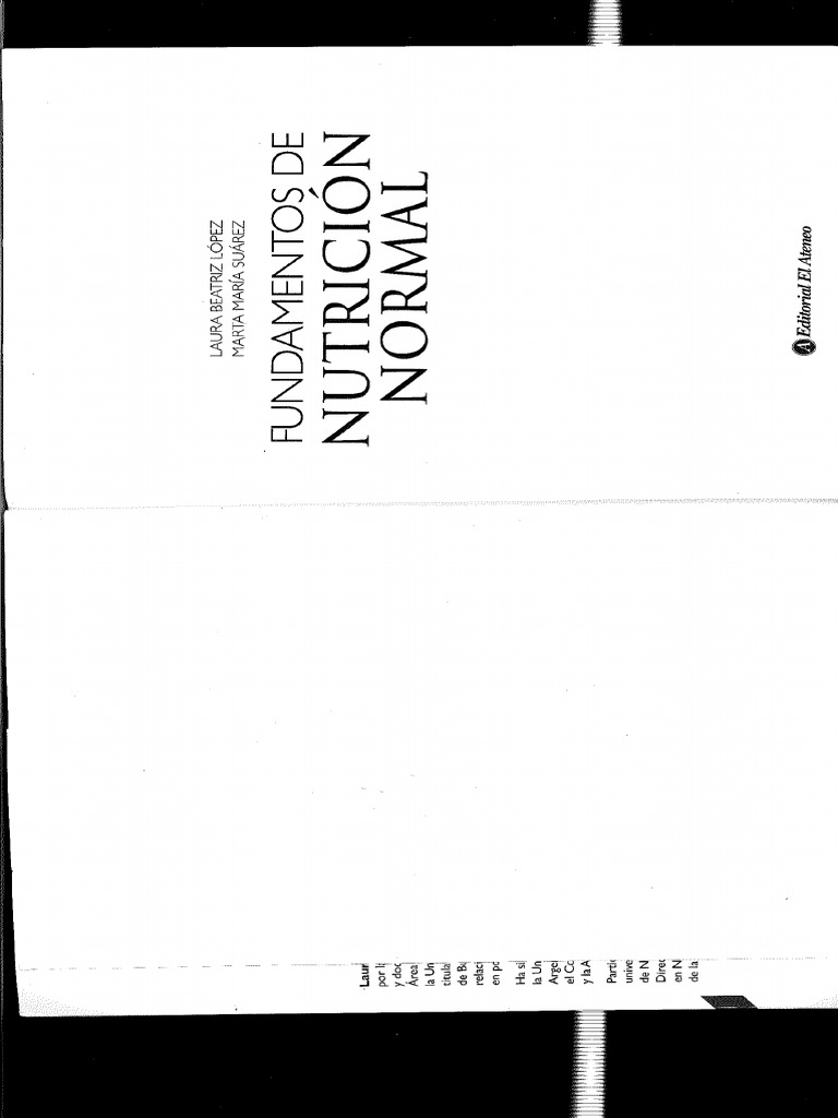 Fundamentos de La Nutrición Normal - Laura López Pag 1 - 80 | PDF