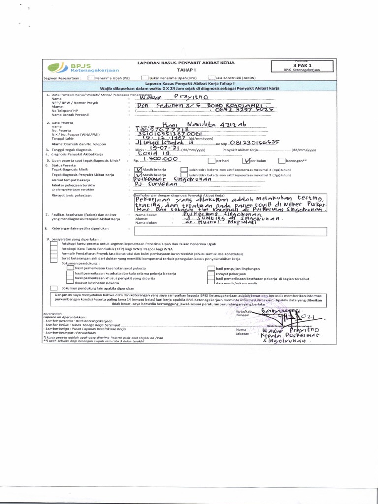 Contoh Pak Covid | PDF