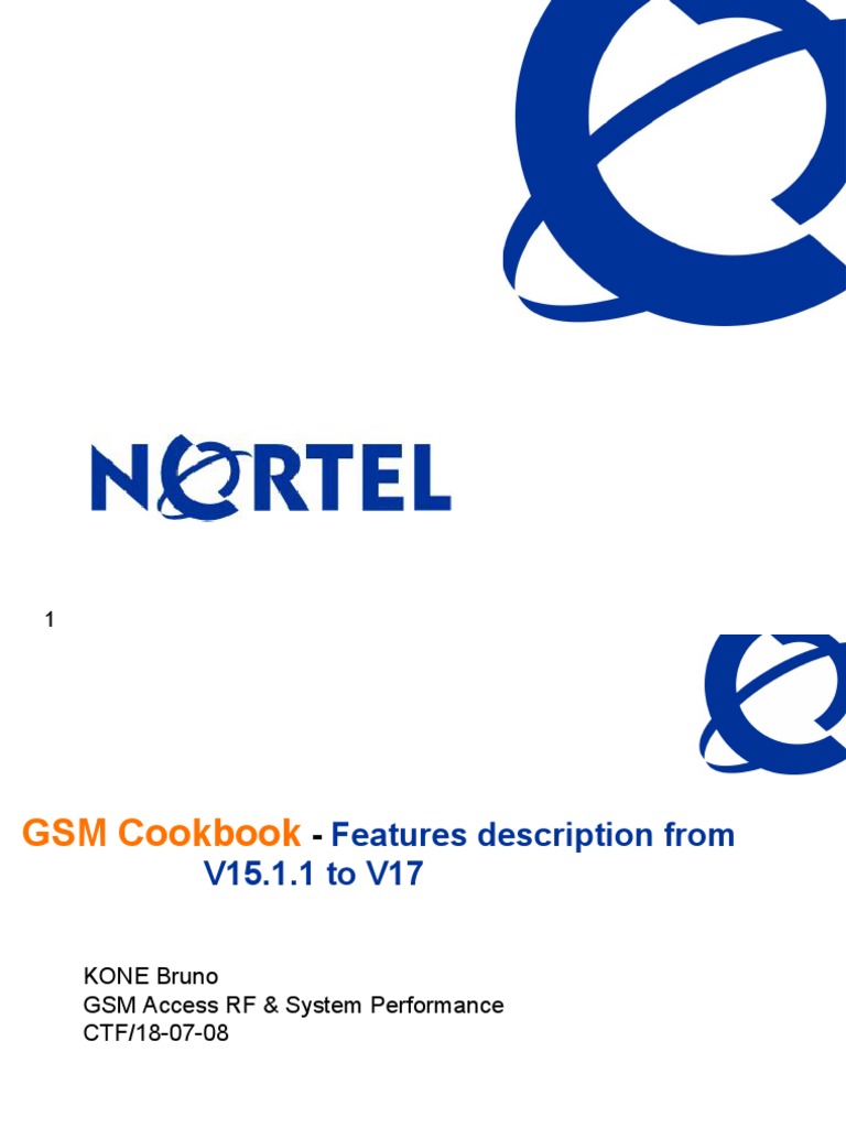 Nortel GSM Cookbook Features | PDF | General Packet Radio Service | Gsm