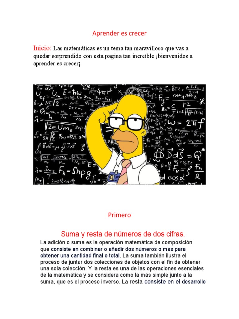 Aprender Es Crecer | PDF | Conjunto (Matemáticas) | Matemática Elemental