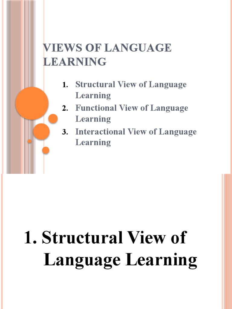 Views of Language Learning | PDF | Language Acquisition | Human ...
