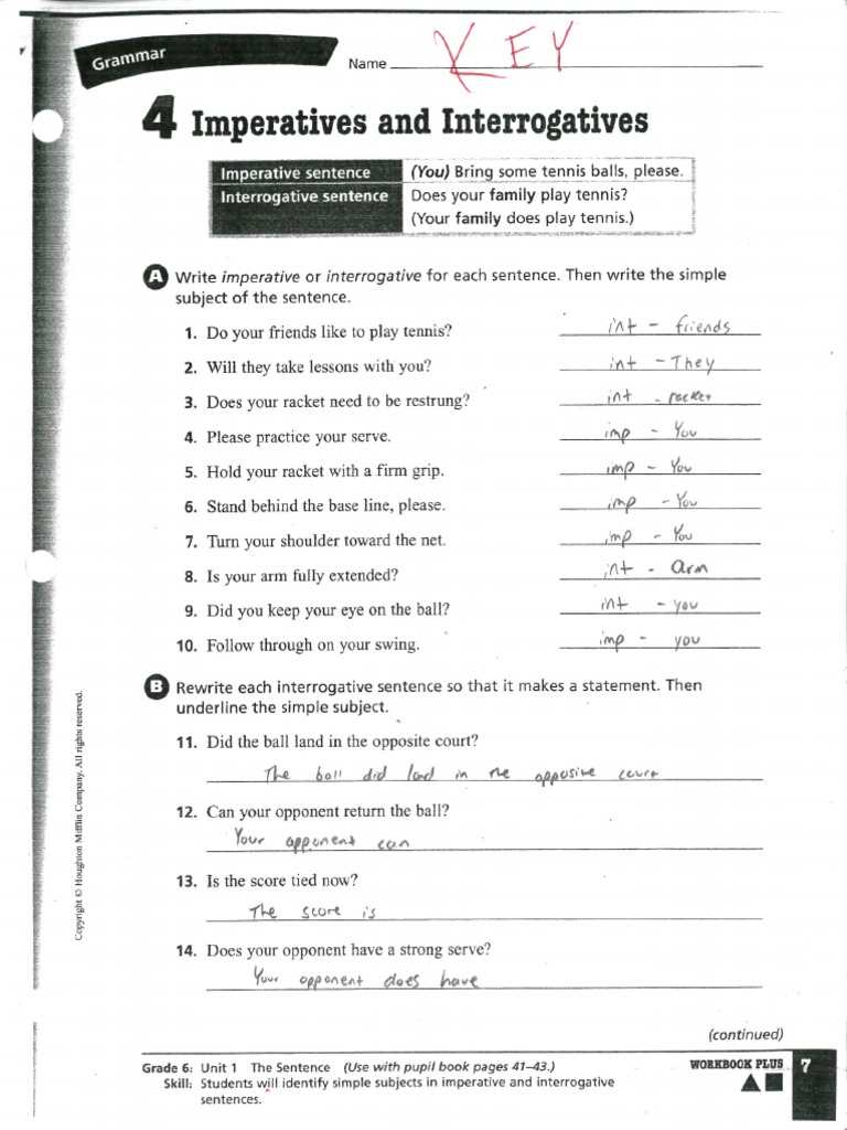 Unit 1 4-9 Key | PDF