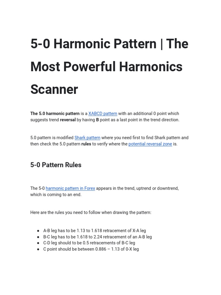 5-0 Harmonic Pattern | Download Free PDF | Market Trend | Business