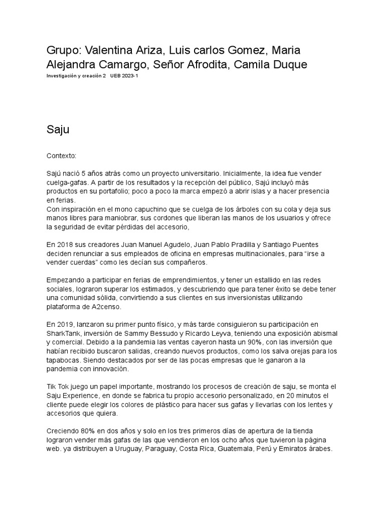 Grupo - Valentina Ariza, Luis Carlos Gomez, Maria Alejandra Camargo ...