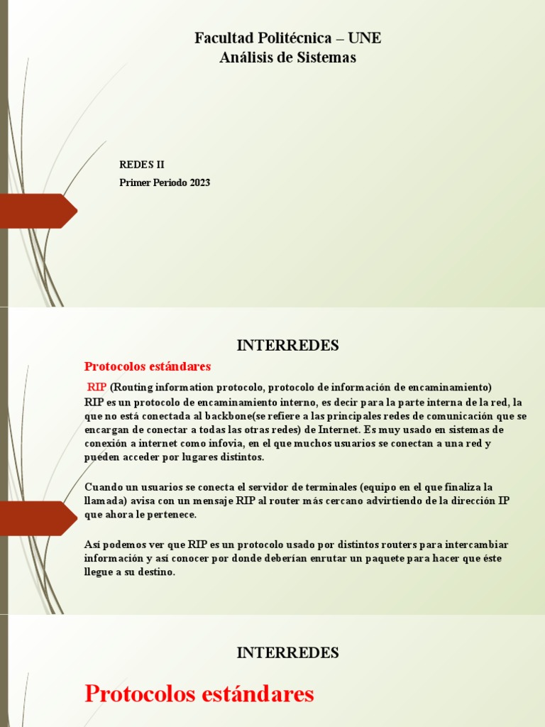 Interredes 2023 | PDF | Enrutador (Computación) | Yo Pv6