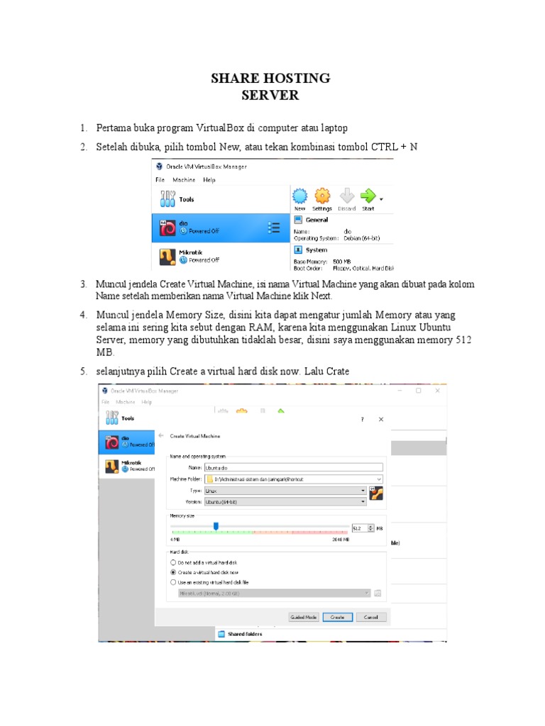 Dio Afandi Tugas SHARE HOSTING SERVER | PDF | Teknologi & Rekayasa