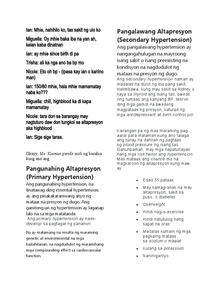 Altapresyon | PDF