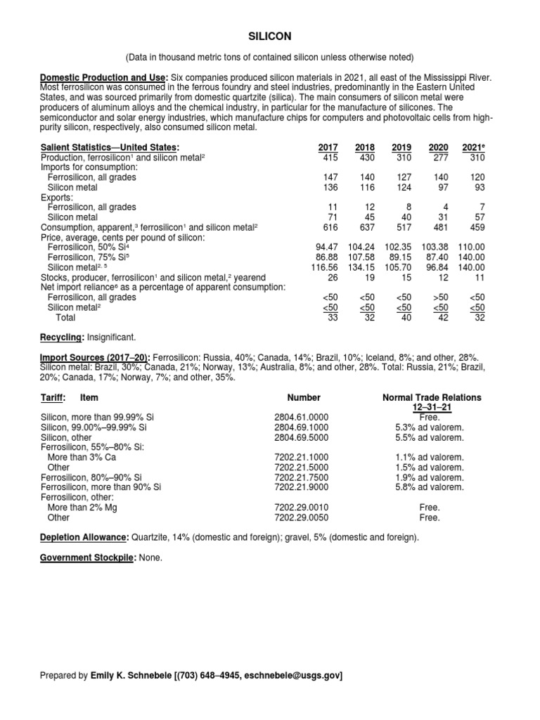 mcs2022 Silicon | PDF | Silicon | Metals