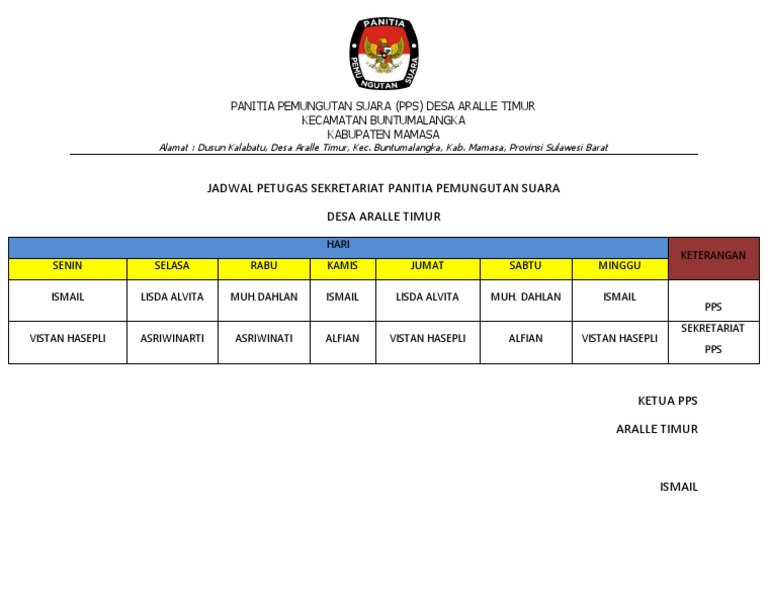 Jadwal Jaga PPS | PDF
