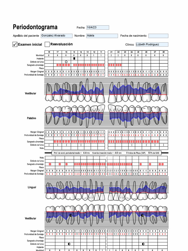 Printable Periodontal Chart Form | PDF