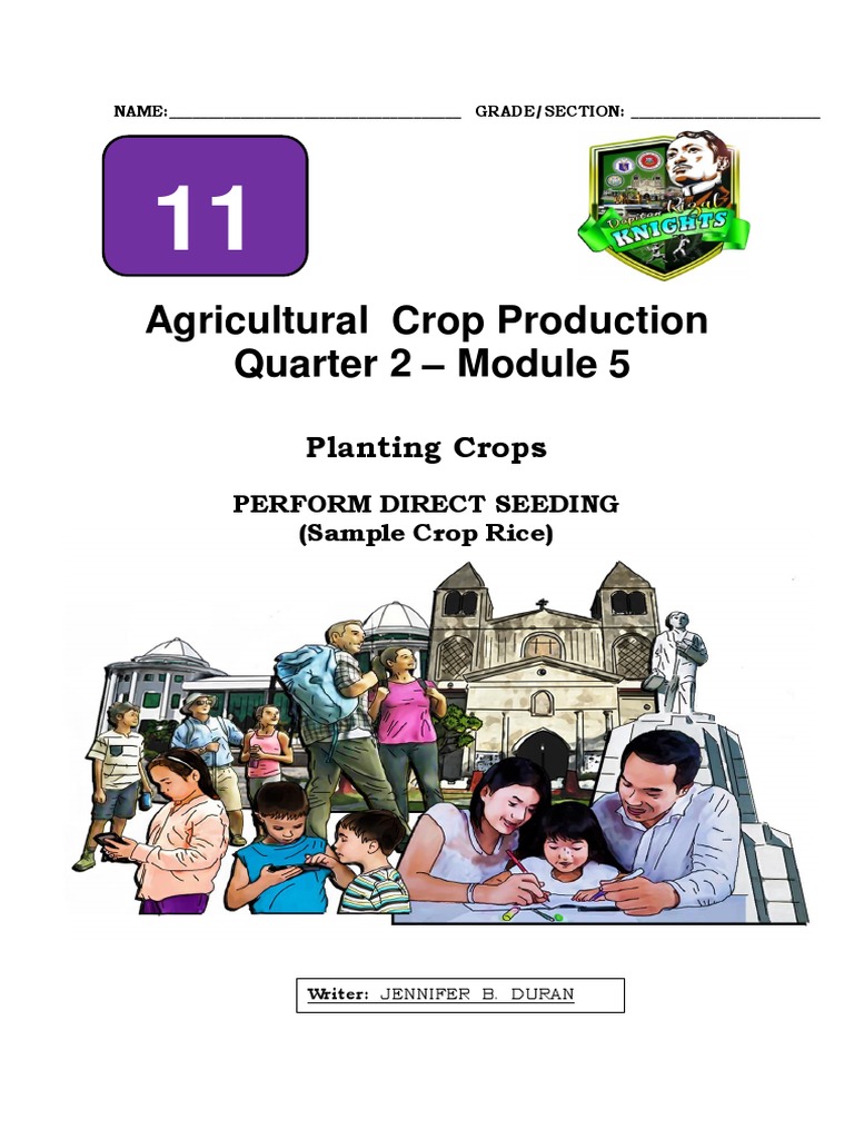 Agricultural Crop Production 11 - Q2 - W5 | PDF | Sowing | Seed