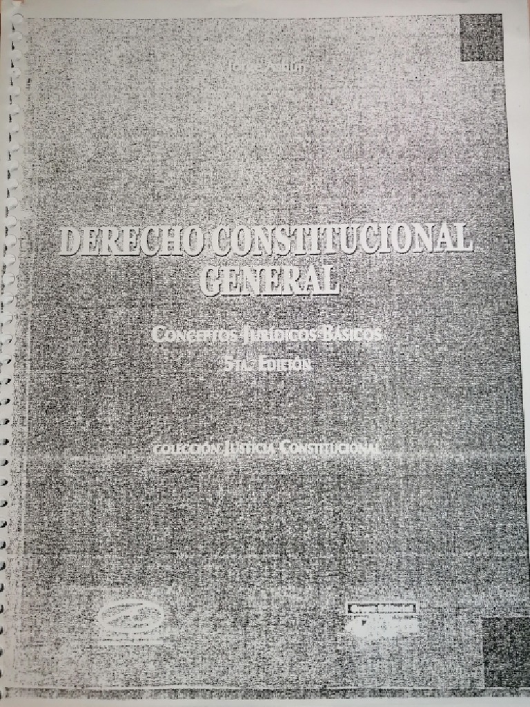 Derecho Constitucional General Conceptos Jurídicos Básicos | PDF