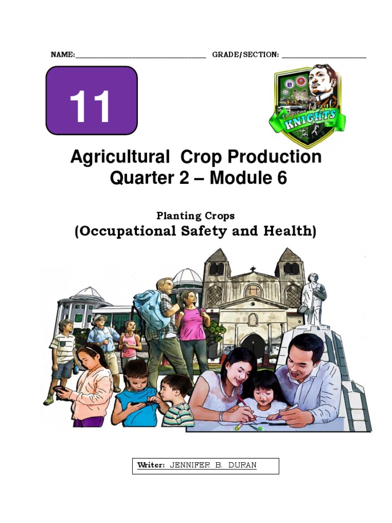 Agricultural Crop Production 11 - Q2 - W6 | PDF | Hazards | Personal Protective Equipment