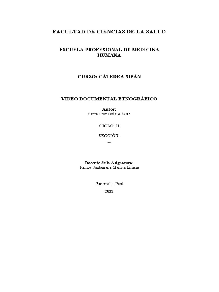 Santa Cruz Ortiz Alberto PAF CS | PDF