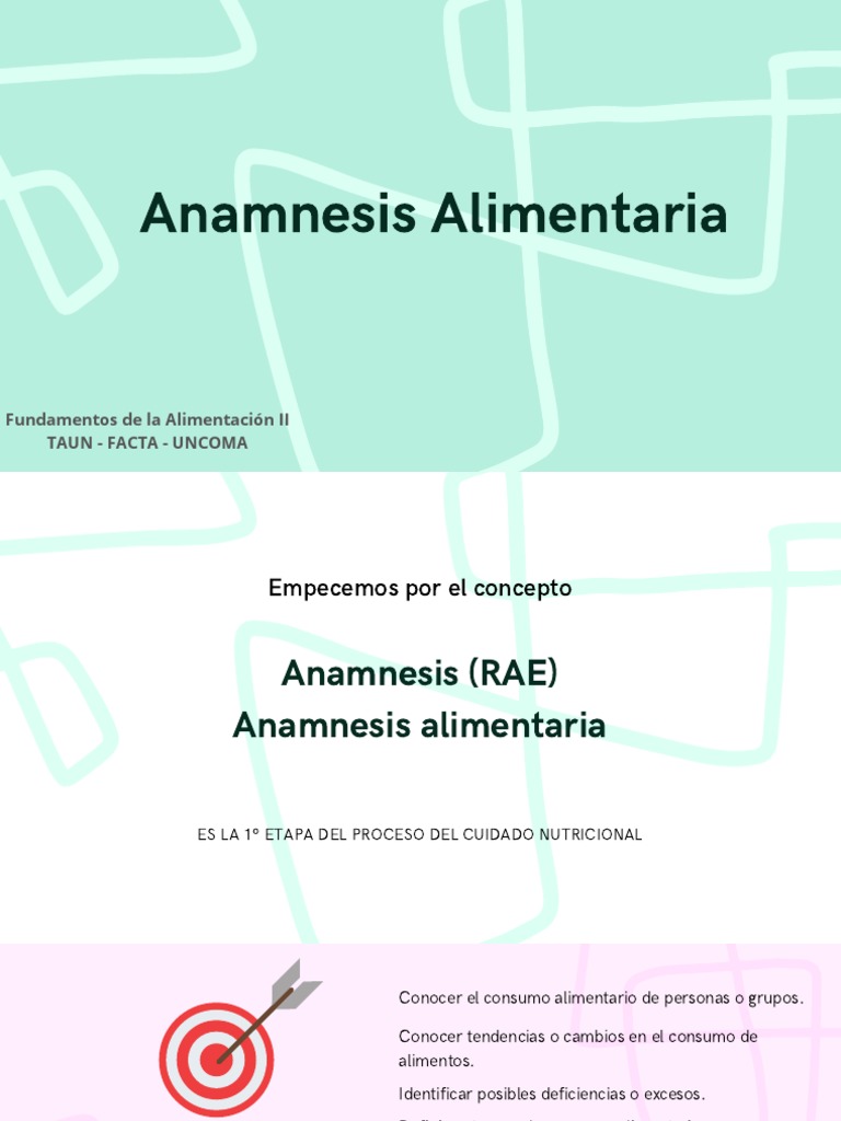 Presentación Anamnesis Alimentaria | PDF | Dieta | Alimentos Presentación Anamnesis Alimentaria | PDF | Dieta | Alimentos