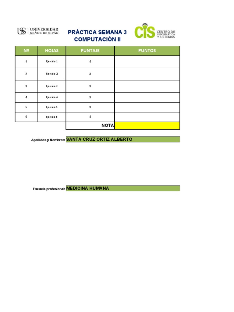 Practica3 Santa Cruz Ortiz Alberto | PDF | Microsoft Excel
