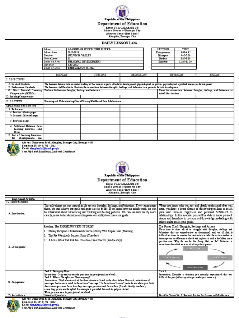DLL - Perdev - Feb 20-24, 2023 | PDF | Thought | Learning