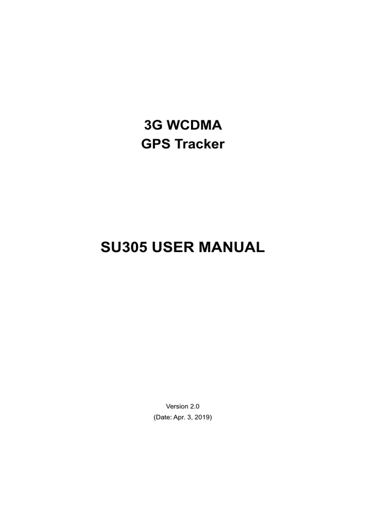 SU305 User Manual V2.0 - 20190403 | PDF