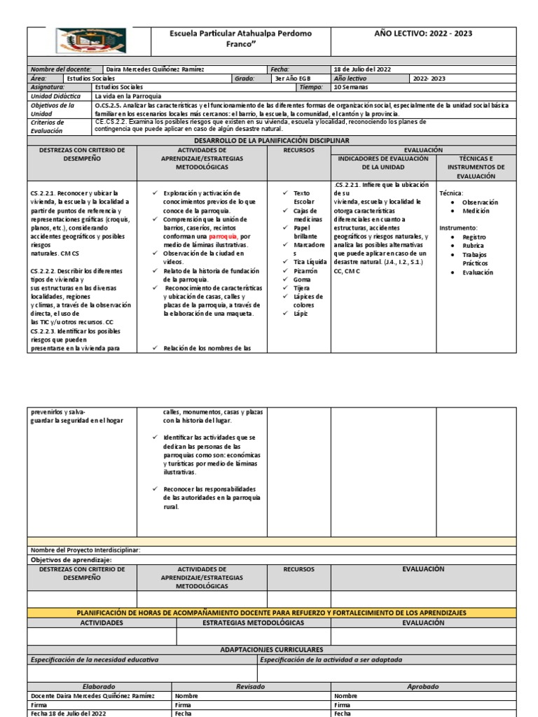 3er Año Estudios Sociales | PDF | Evaluación | Aprendizaje