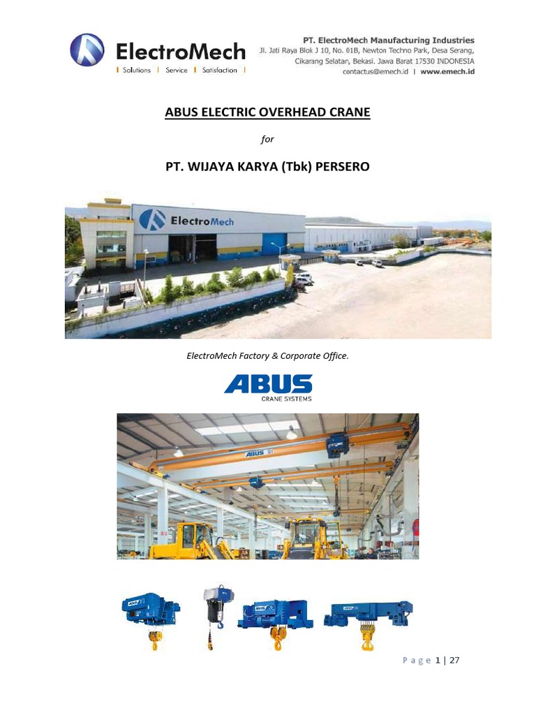 Brochure Electromech | PDF | Electric Motor | Crane (Machine)