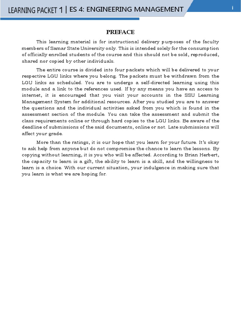 ES 4 Management and Its Function | PDF | Engineer | Engineering