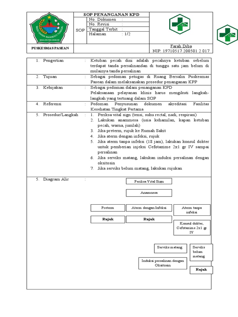 SOP Penanganan KPD | PDF