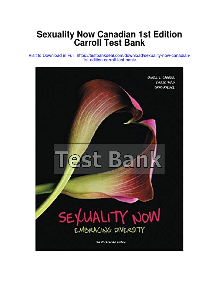 Sexuality Now Canadian 1st Edition Carroll Test Bank Pdf