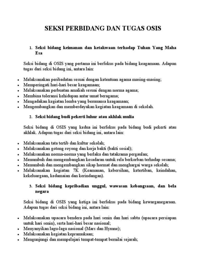Tugas Osis | PDF