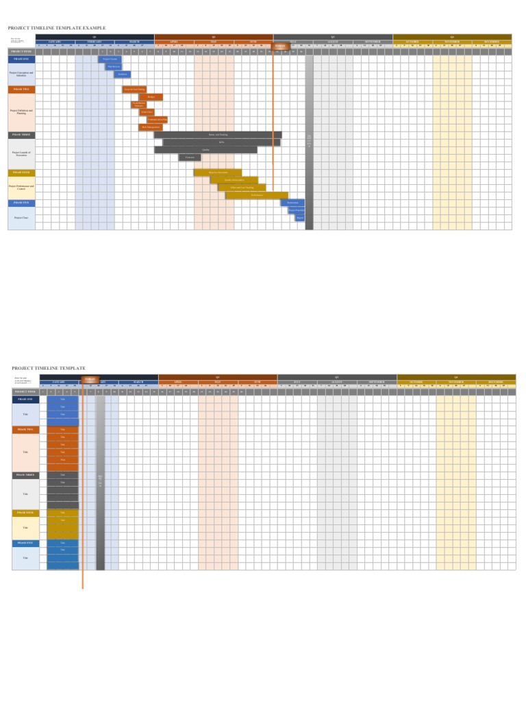 IC Project Timeline Template Example 10649 | PDF