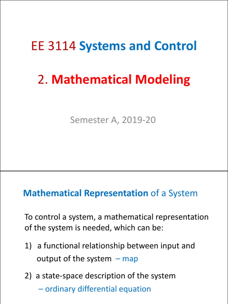 Lecture 2+modeling+ + | PDF | Laplace Transform | Applied Mathematics Lecture 2+modeling+ + | PDF | Laplace Transform | Applied Mathematics