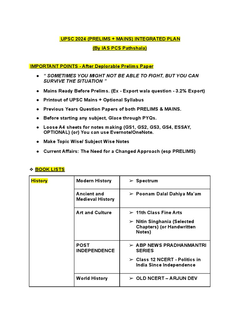 Comprehensive Booklist Upsc 2024 | PDF | Science