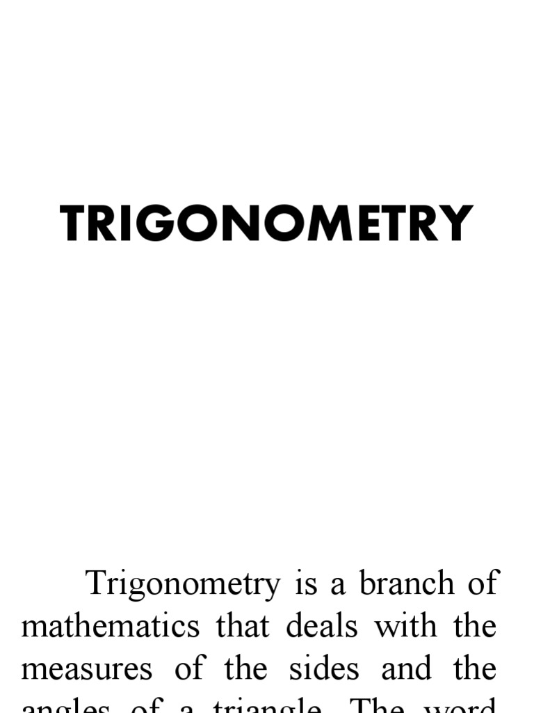 Six Trigonometric Ratios and Special Right Triangles | PDF | Trigonometric Functions | Trigonometry