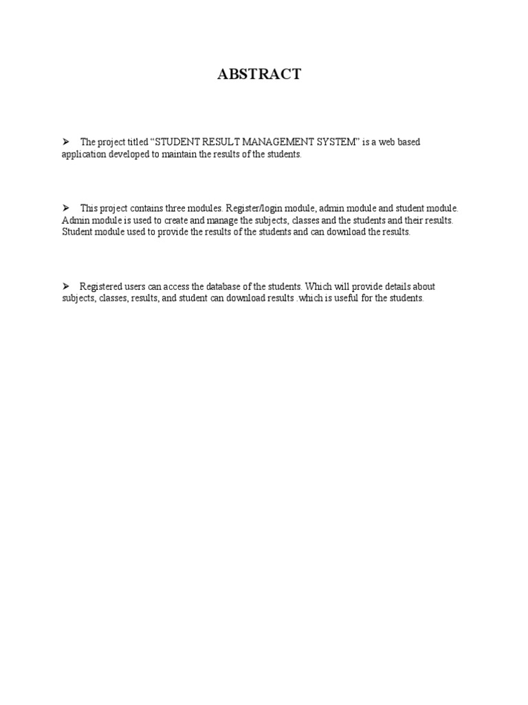 Student Result Management System Online | PDF