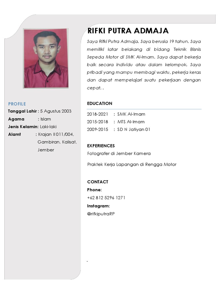 CV - Rifki | PDF