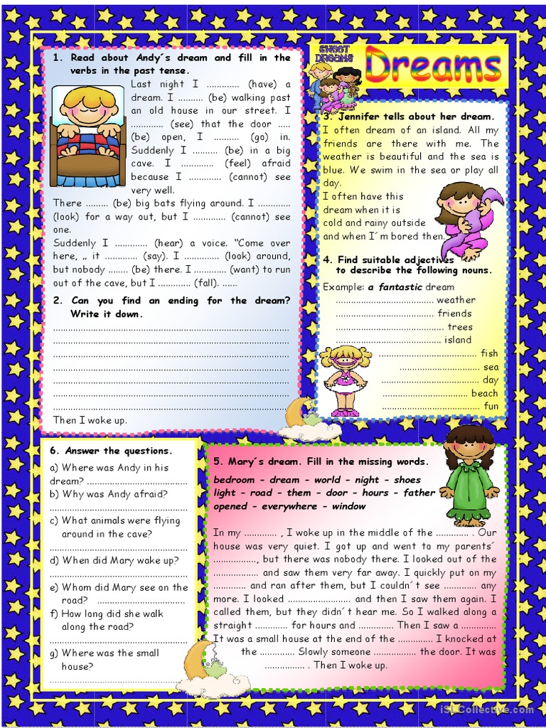 Dreams (+key) | PDF | Verb | Adjective