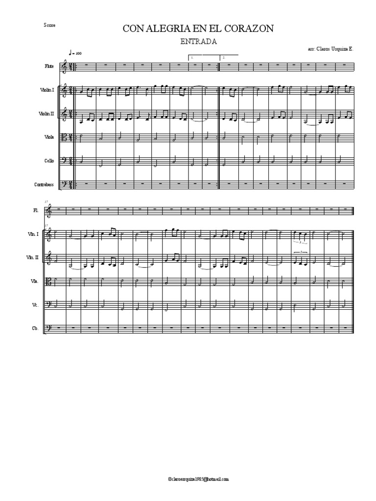 Con Alegria en El Corazon (2) .PDF Score | PDF
