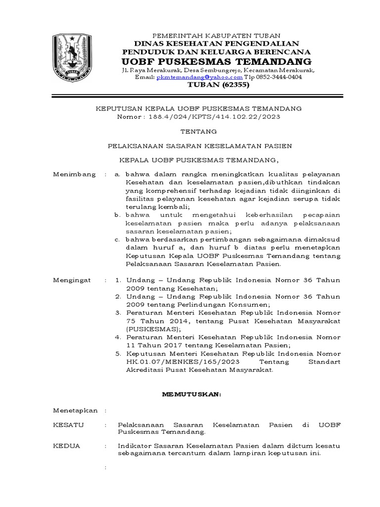 SK TENTANG PELAKSANAAN SKP Edit | PDF