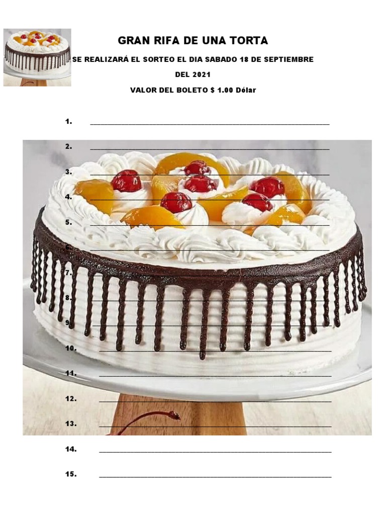 Gran Rifa de Una Torta | PDF