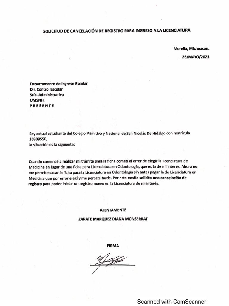 Solicitud de Cancelación de Registro | PDF