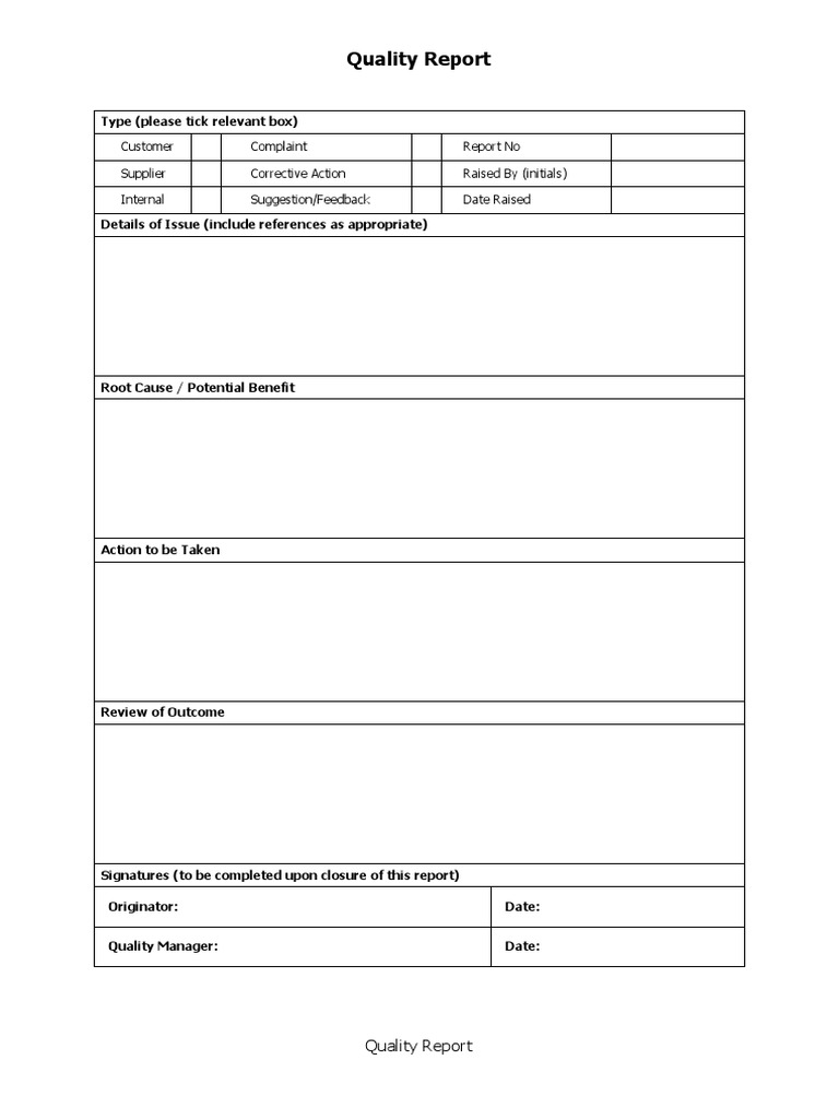 Quality Report | PDF