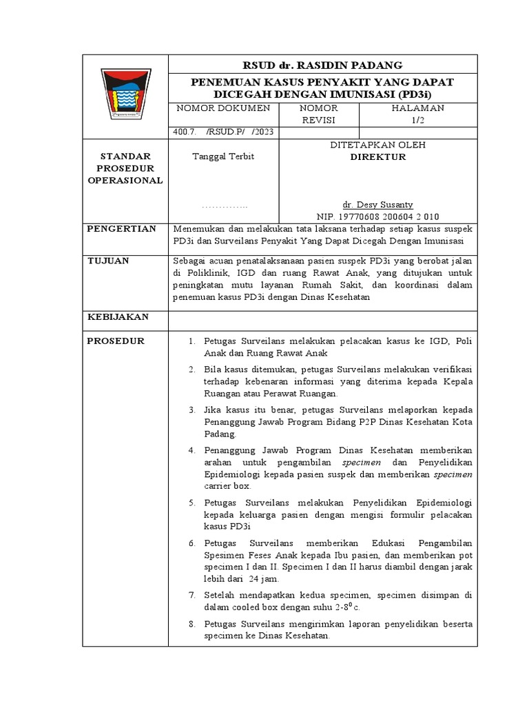 SOP ALUR PASIEN Pd3i | PDF