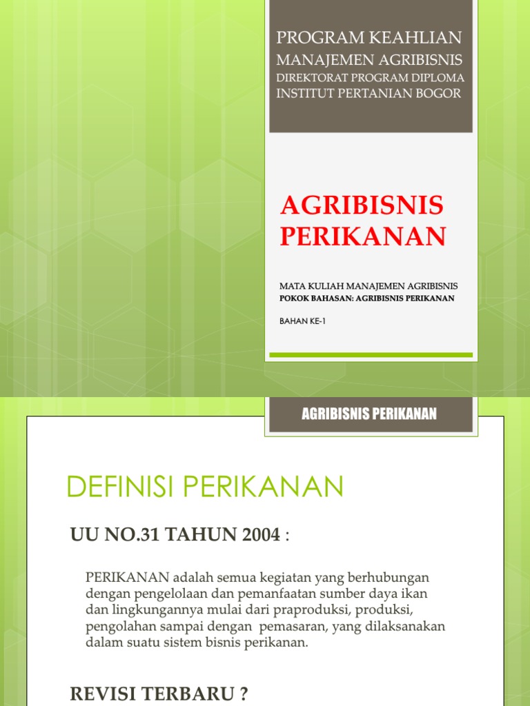 1a. Agribisnis Perikanan Update | PDF