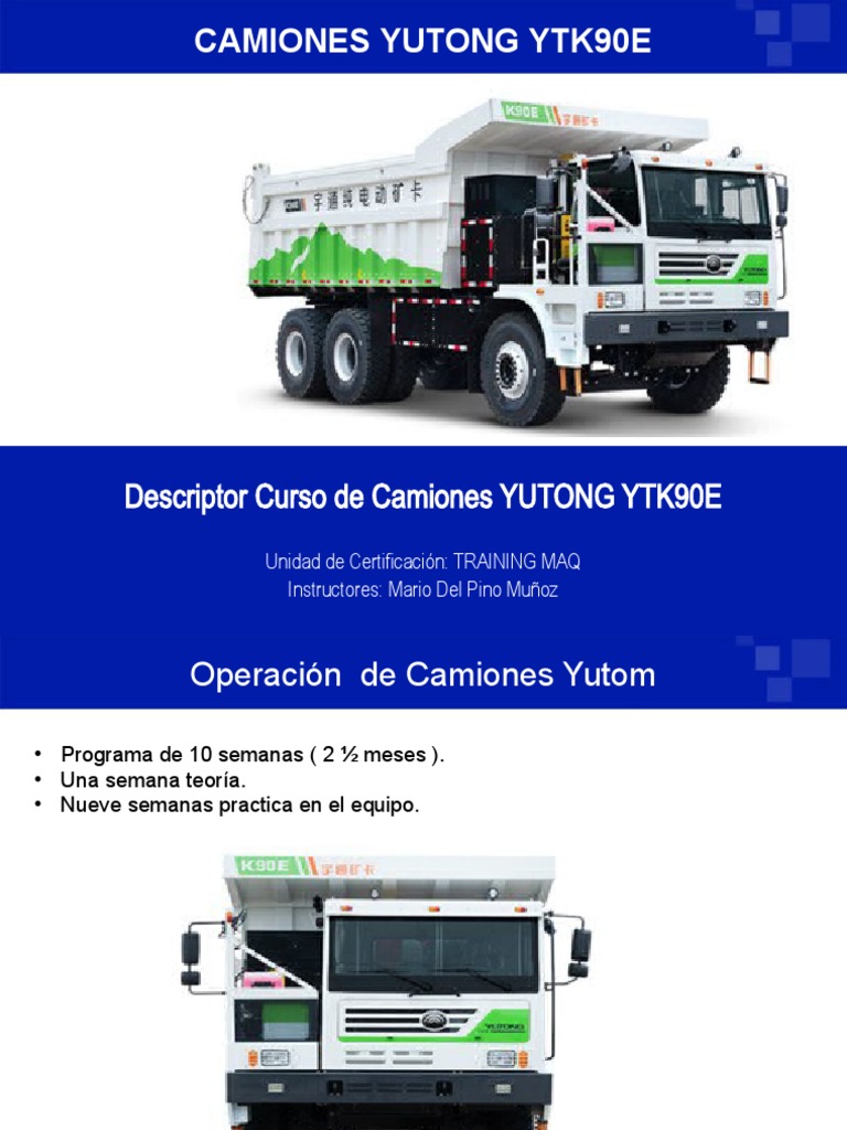 001.-Descriptor Curso de Camiones YUTONG | PDF