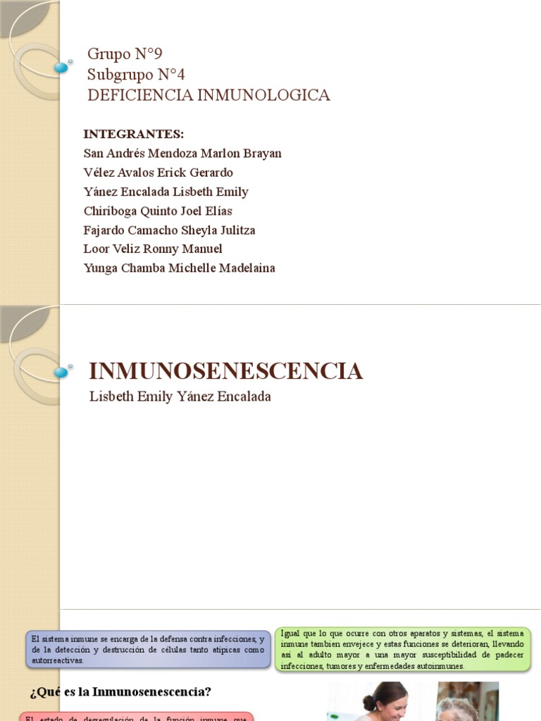 INMUNOSENESCENCIA Geriatria | PDF | Sistema inmune | Citocina