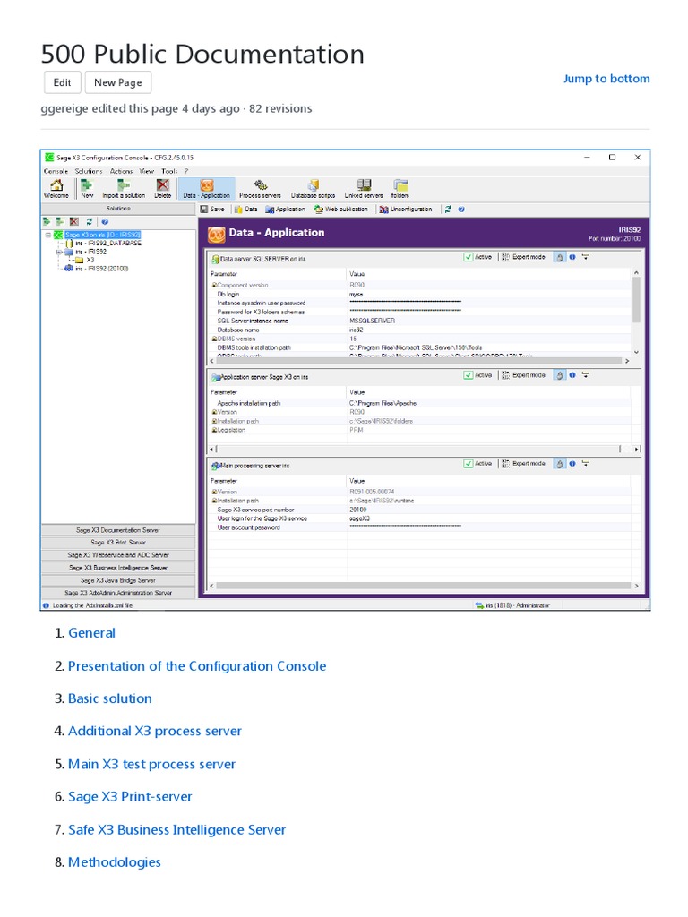 500 Public Documentation Sage Erp X3 Configuration Console Wiki Pdf Databases Command
