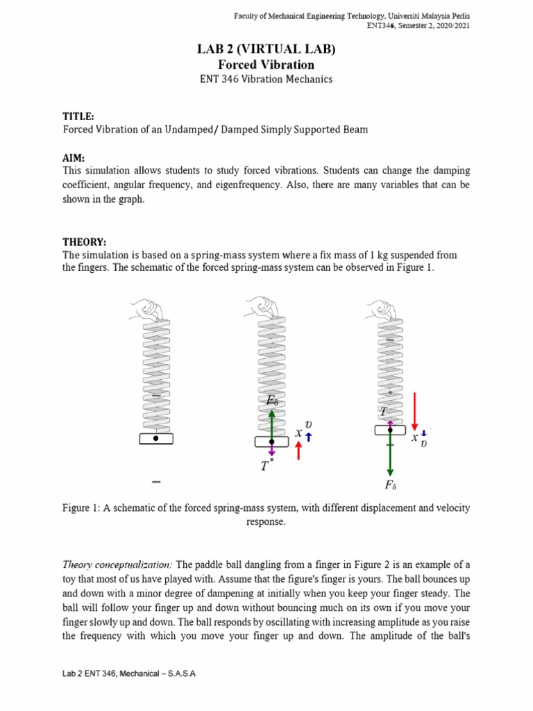 Forced Vibration | PDF | Oscillation | Damping